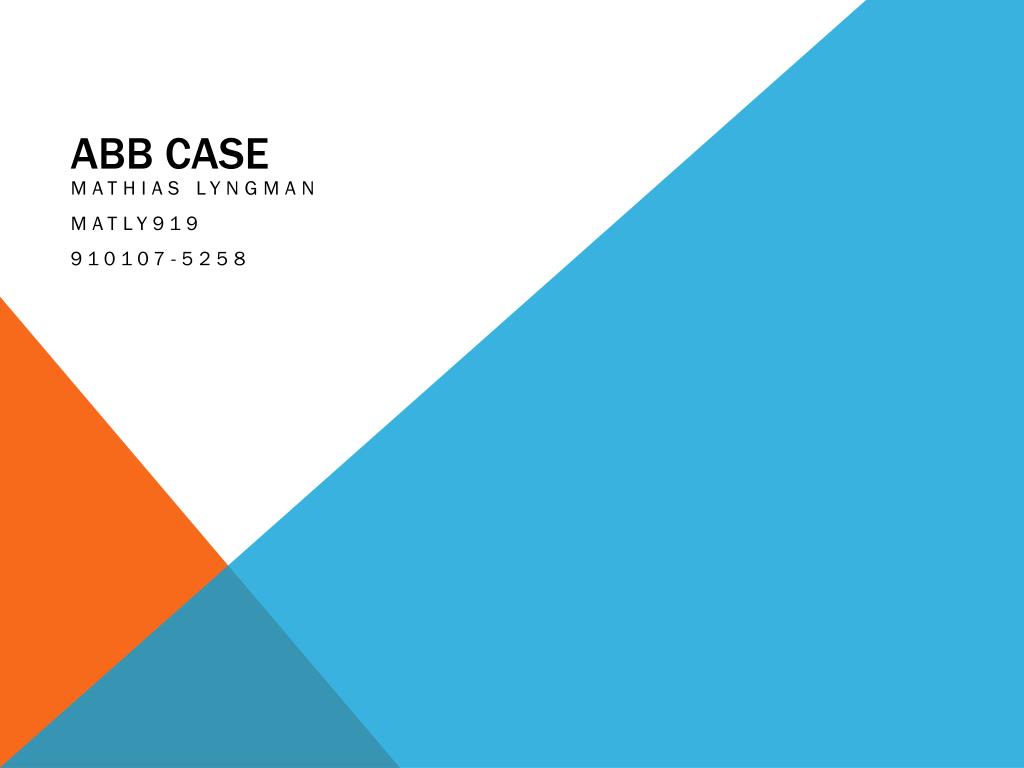 PPT - ABB Case PowerPoint Presentation, free download - ID:2653515
