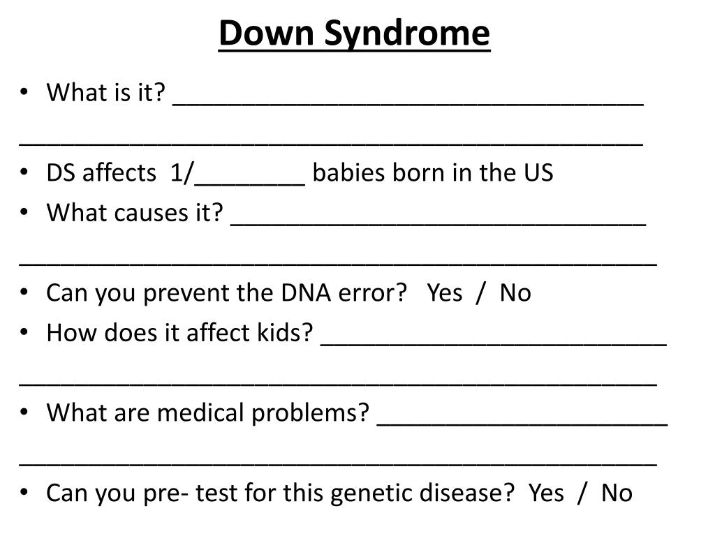 PPT - Understanding Genetic Disorders: Down Syndrome, Cystic Fibrosis ...