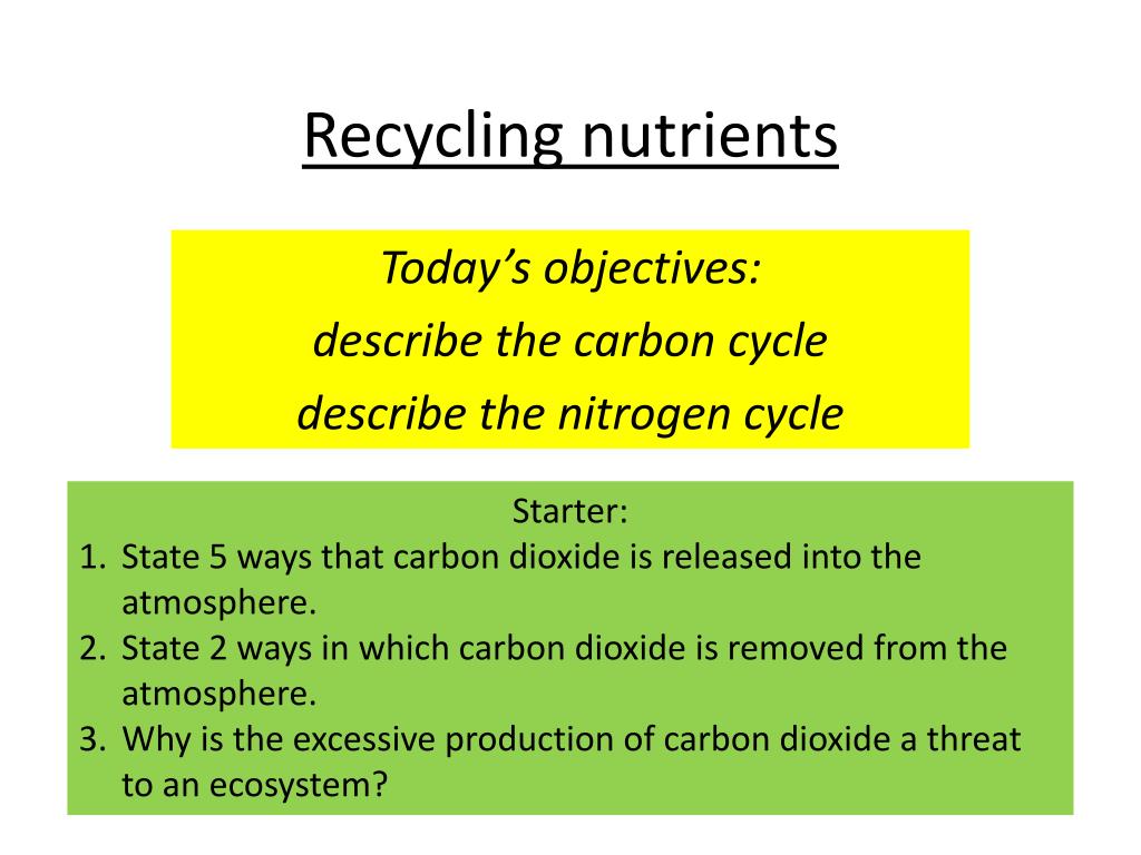 PPT - Recycling nutrients PowerPoint Presentation, free download - ID ...