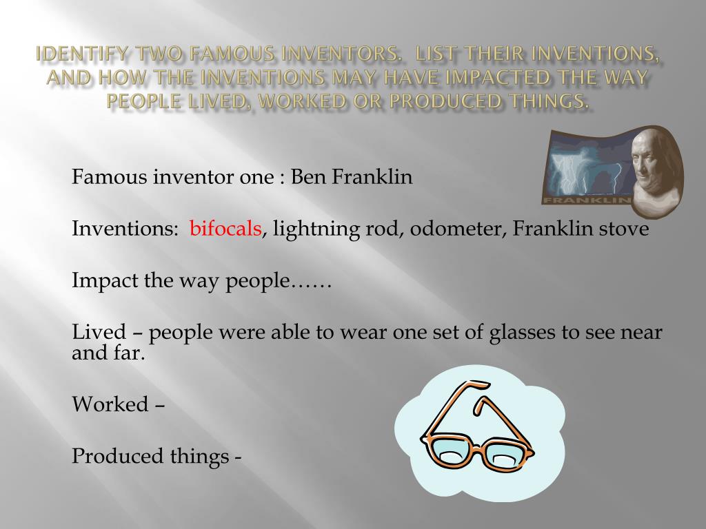 PPT - Famous inventor one : Ben Franklin PowerPoint Presentation, free ...