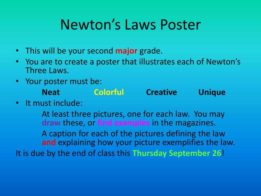 PPT - Newton’s Laws Poster PowerPoint Presentation, free download - ID ...
