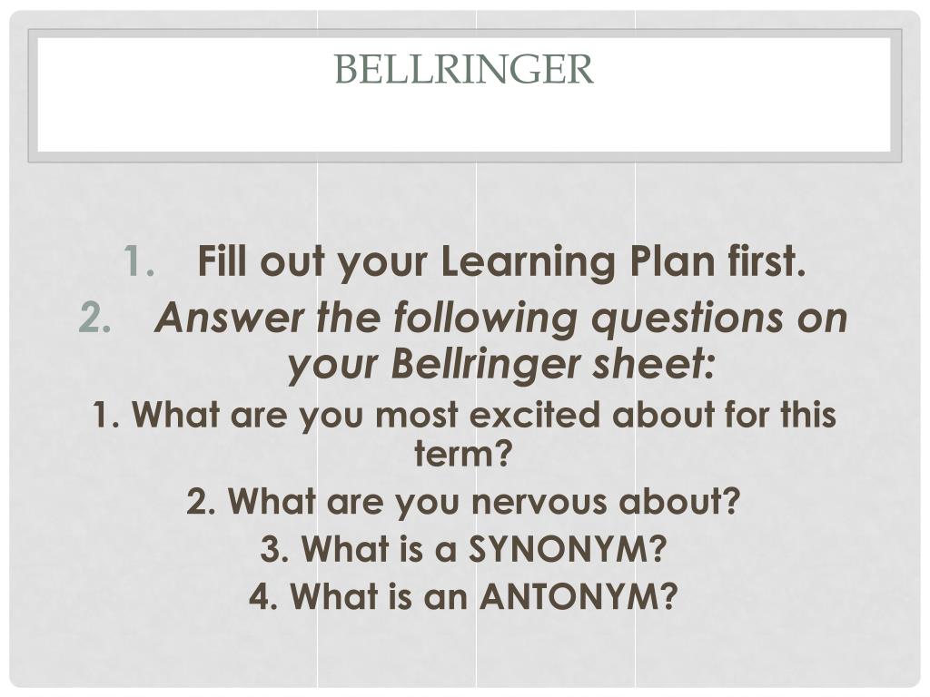 PPT - Bellringer PowerPoint Presentation, free download - ID:2655646