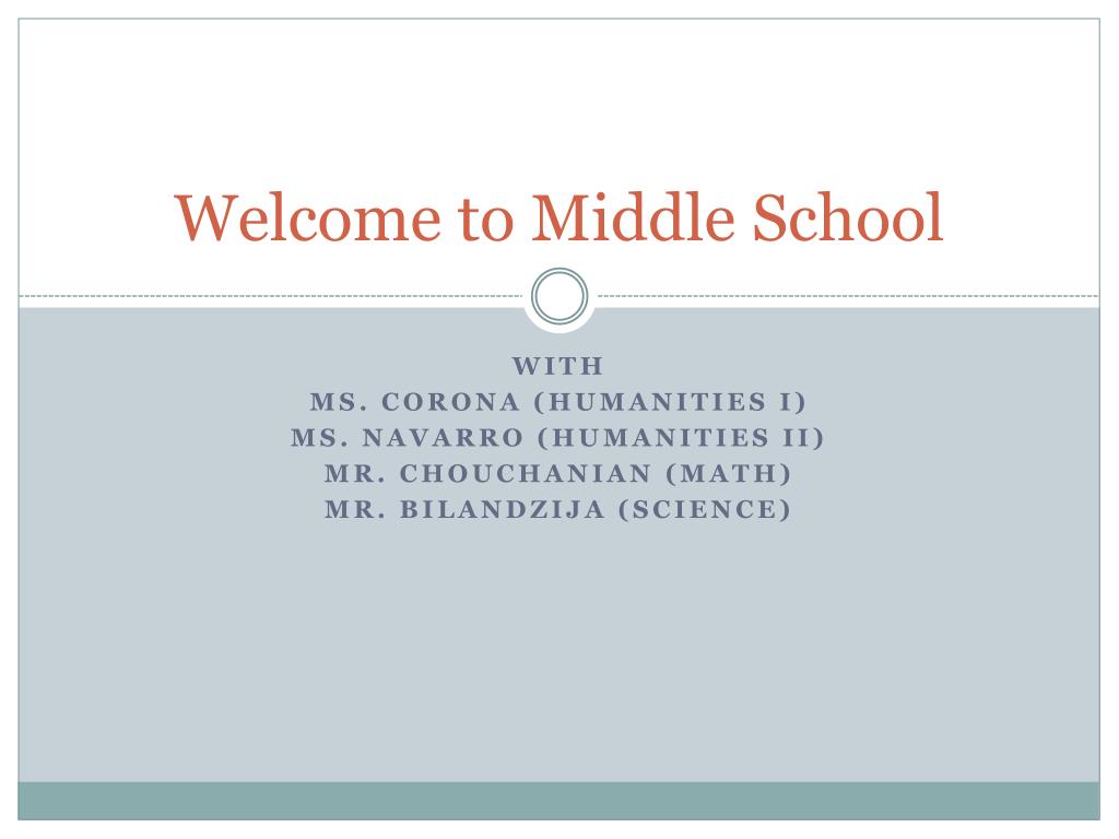 PPT - Welcome to Middle School PowerPoint Presentation, free download ...