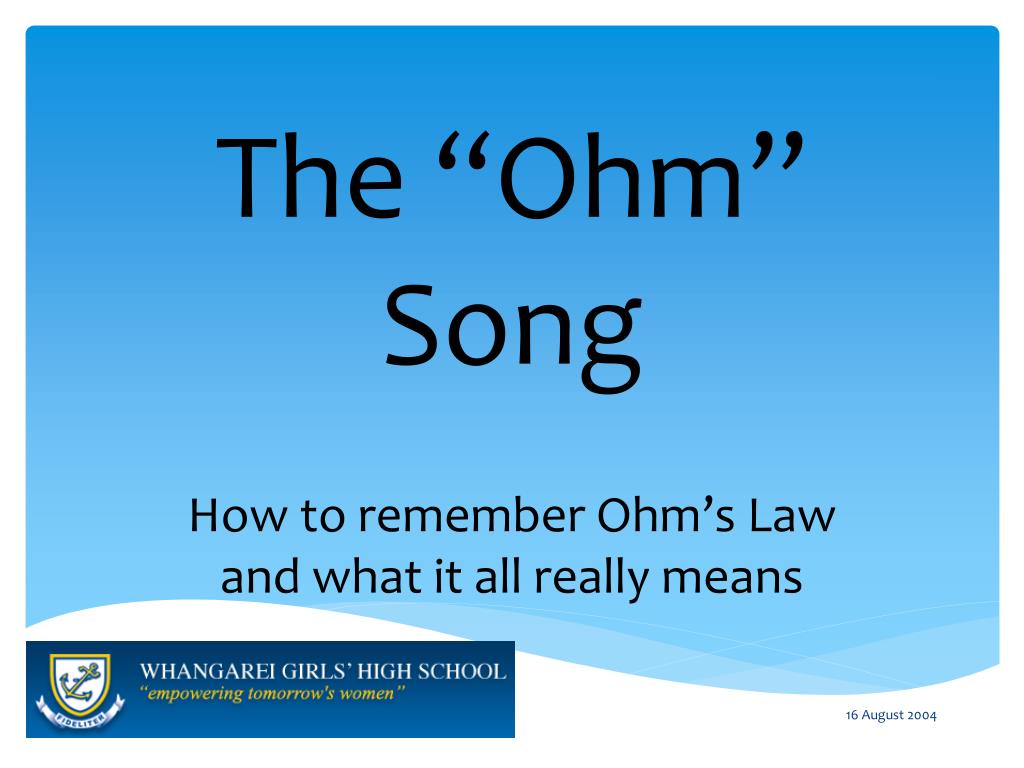 PPT - The “Ohm” Song PowerPoint Presentation, free download - ID:2656507