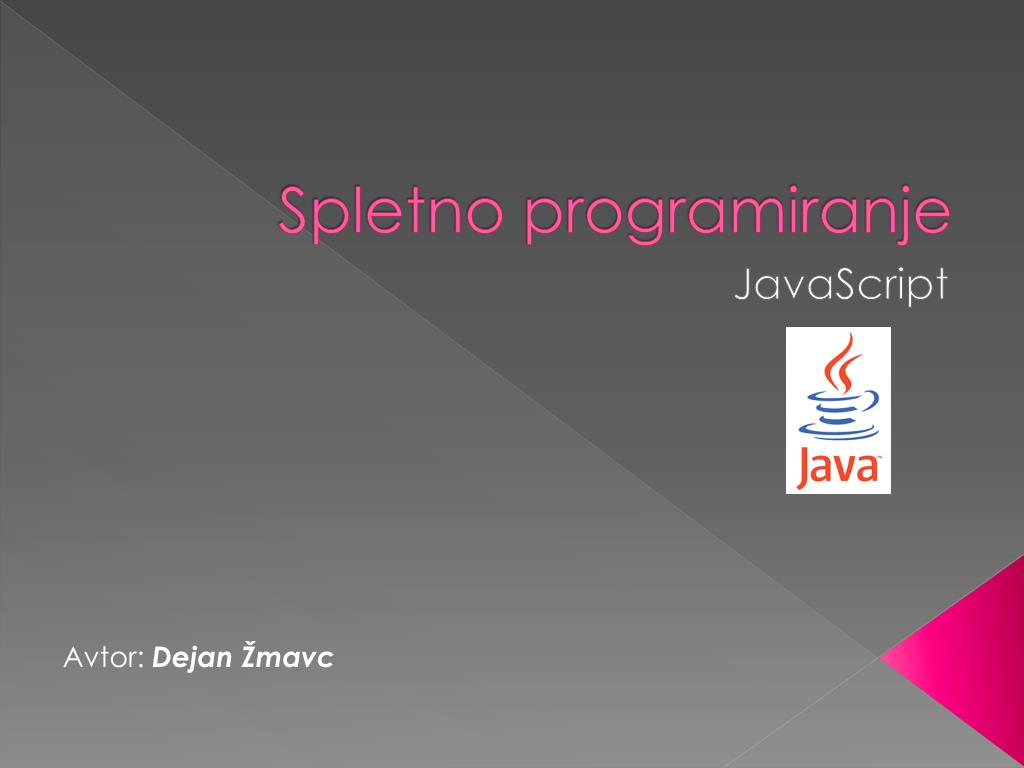PPT - Spletno programiranje PowerPoint Presentation, free download - ID ...