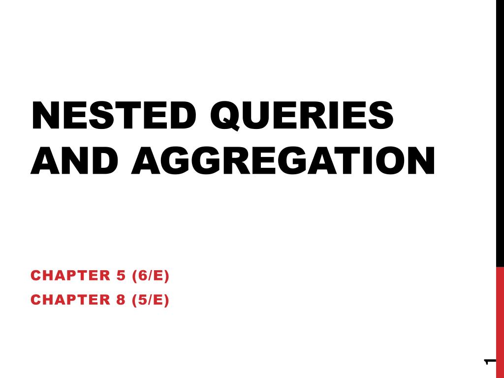 PPT - Nested Queries and Aggregation PowerPoint Presentation, free ...