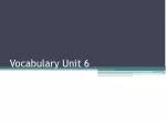PPT - Unit 6 Vocabulary PowerPoint Presentation, free download - ID:2734746