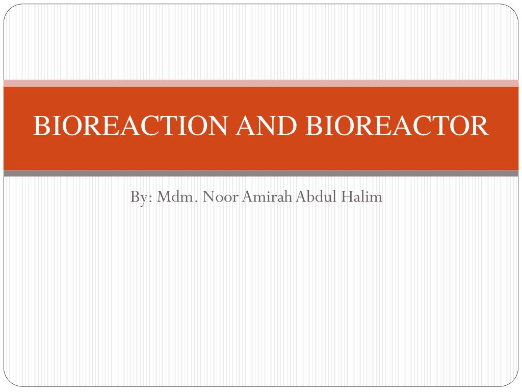 PPT - BIOREACTION AND BIOREACTOR PowerPoint Presentation, free download ...