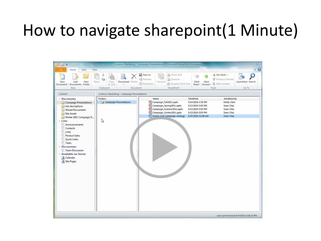 PPT - Efficient SharePoint Navigation Tips - Quick Guide Video ...