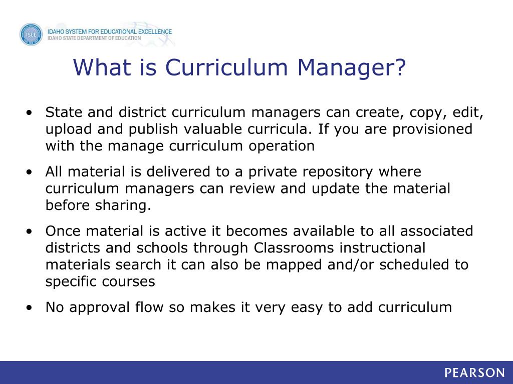 PPT - What is Curriculum Manager? PowerPoint Presentation, free ...