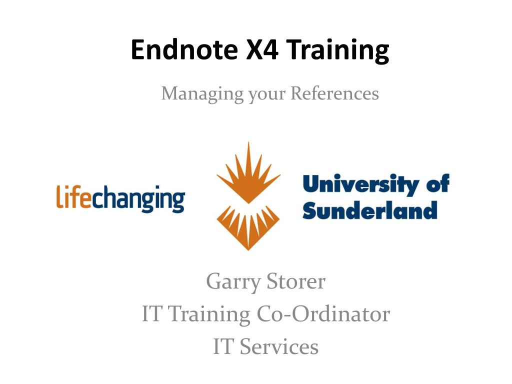 PPT - Endnote X4 Training PowerPoint Presentation, free download - ID:2662360