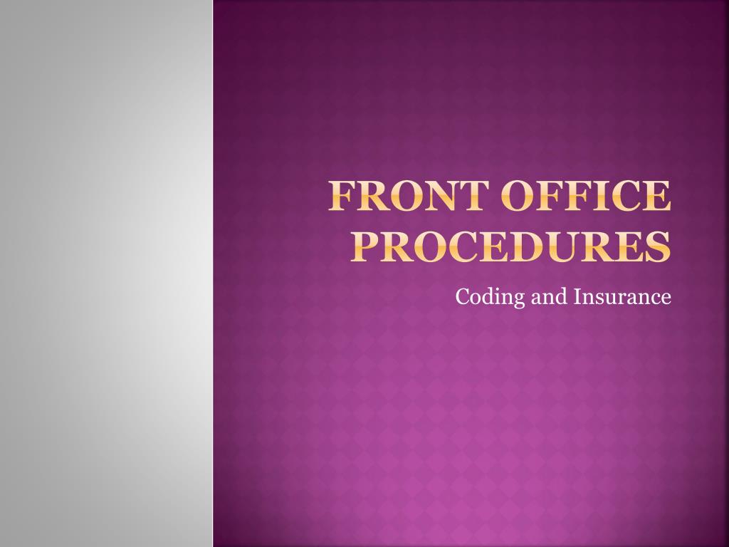 PPT - Front Office Procedures PowerPoint Presentation, free download ...
