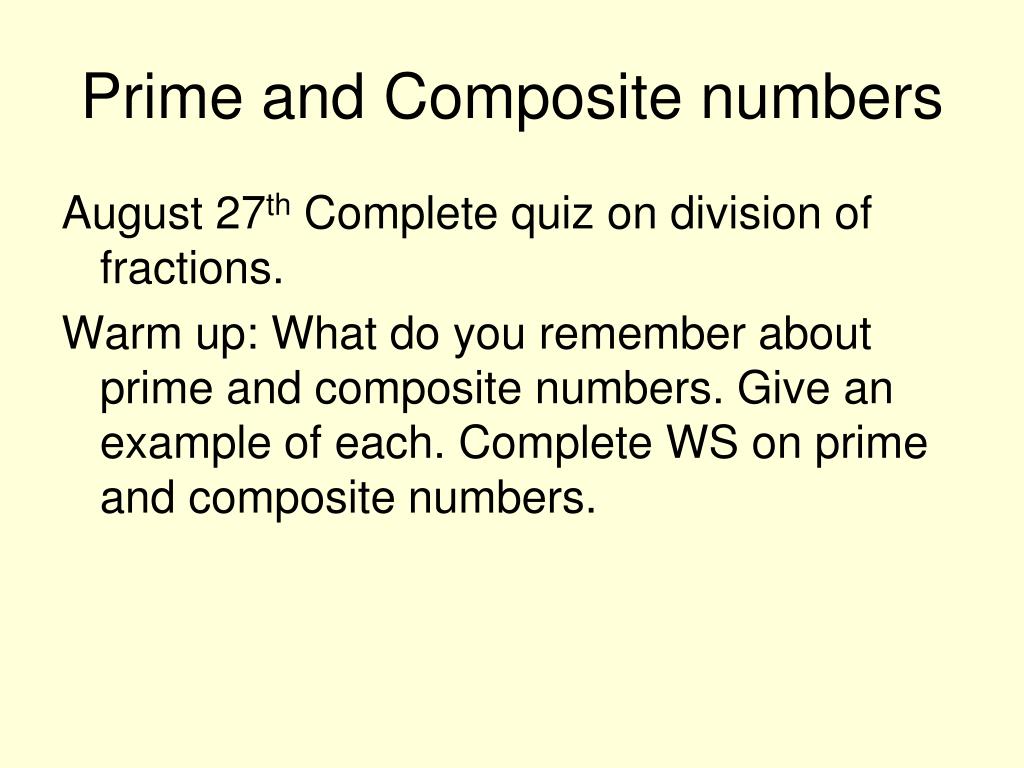 PPT - Prime and Composite numbers PowerPoint Presentation, free ...