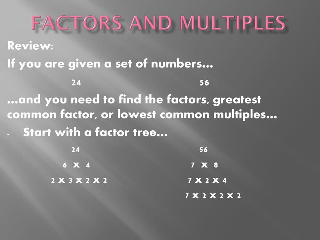 PPT - Factors and multiples PowerPoint Presentation, free download - ID ...