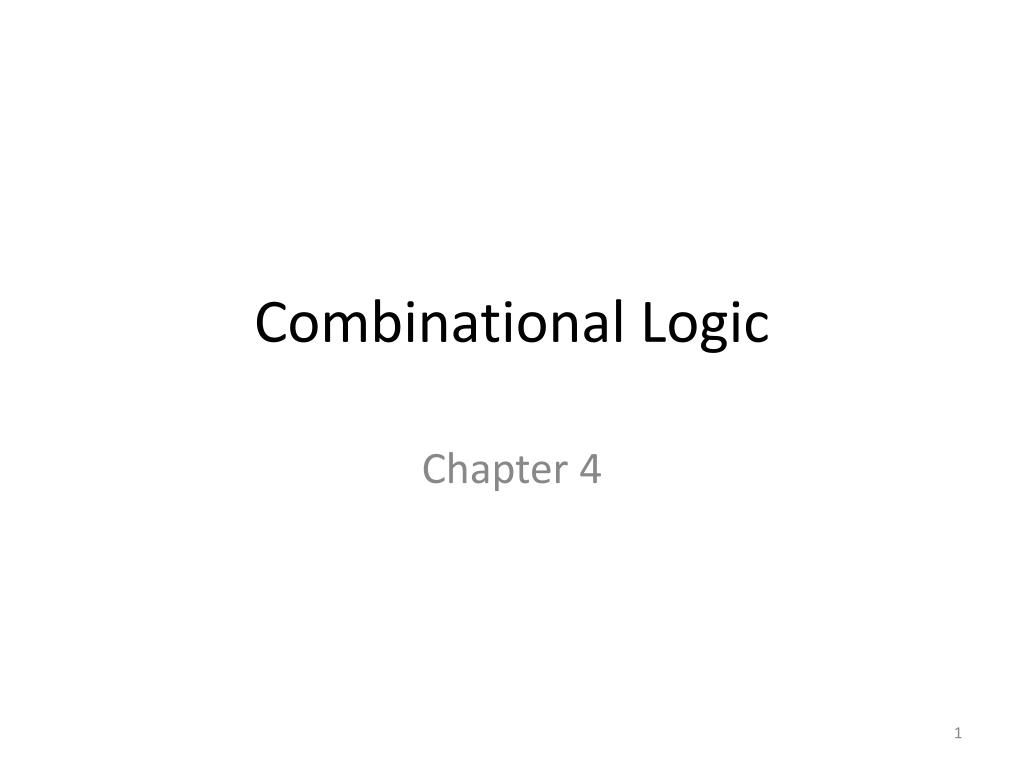 PPT - Combinational Logic PowerPoint Presentation, free download - ID ...