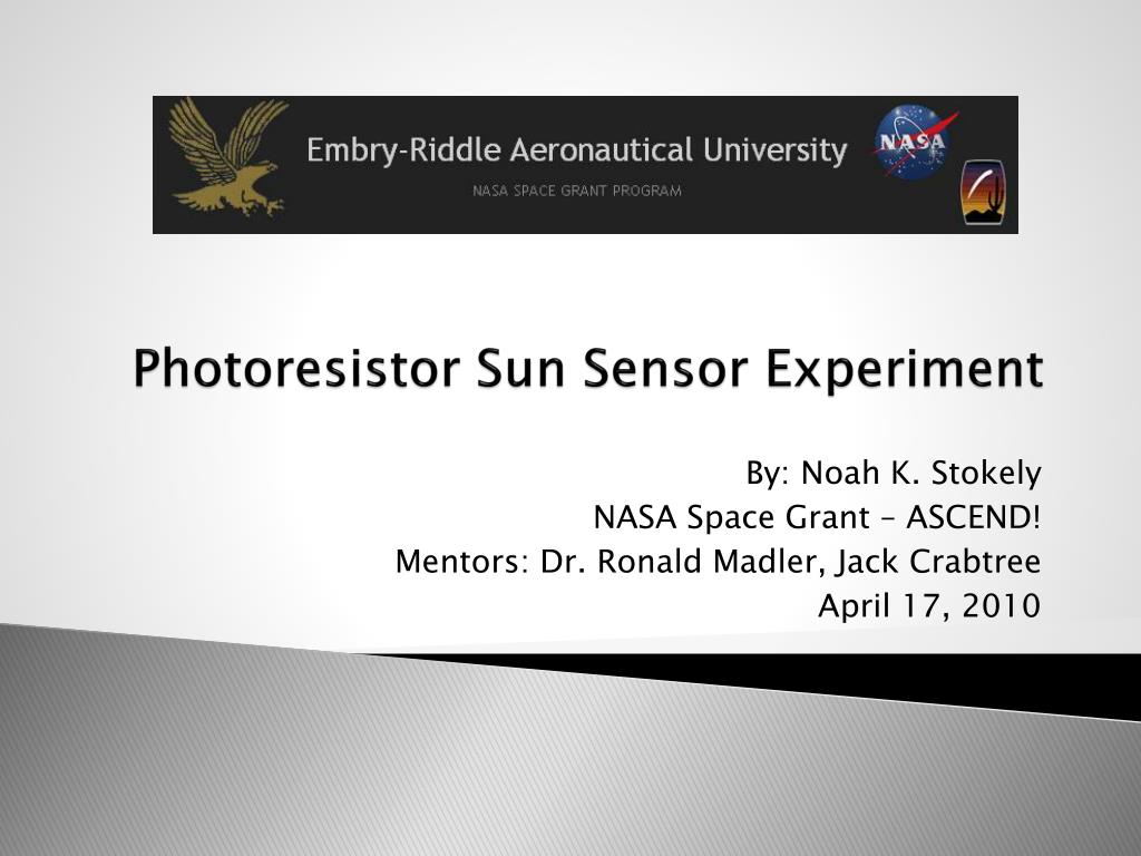 PPT - Photoresistor Sun Sensor Experiment PowerPoint Presentation, free ...
