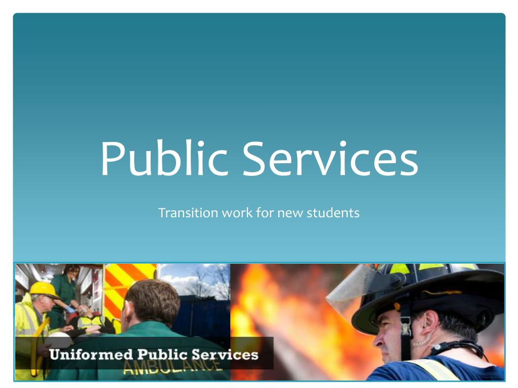 PPT - Public Services PowerPoint Presentation, free download - ID:2671443