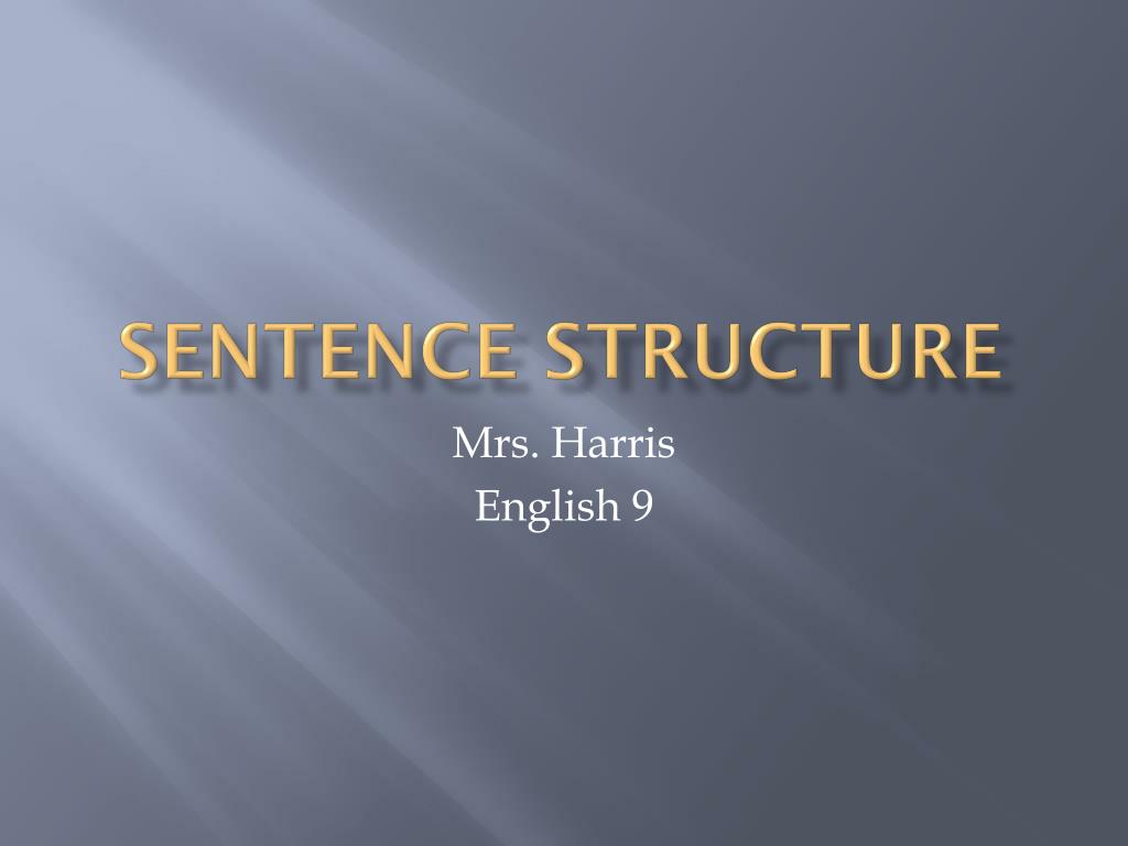 PPT - Sentence Structure PowerPoint Presentation, free download - ID ...