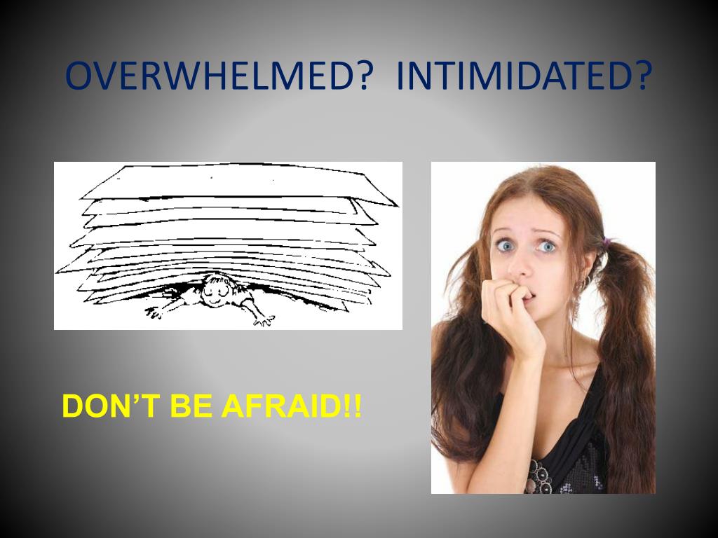 PPT - OVERWHELMED? INTIMIDATED? PowerPoint Presentation, free download ...