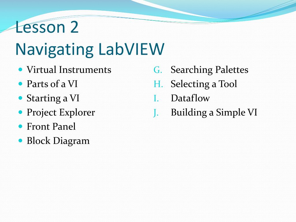 PPT - Lesson 2 Navigating LabVIEW PowerPoint Presentation, free ...