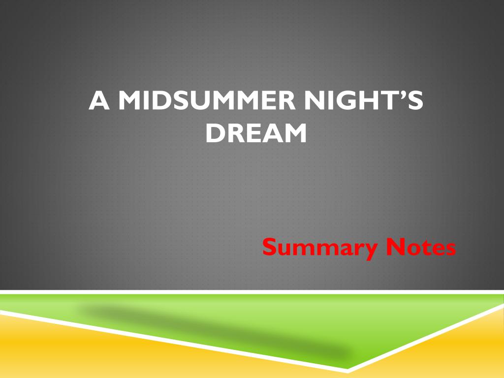 PPT - A Midsummer Night’s Dream PowerPoint Presentation, free download ...