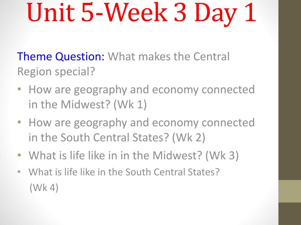 PPT - Unit 5-Week 3 Day 1 PowerPoint Presentation, free download - ID ...