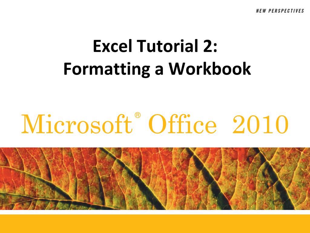 PPT - Excel Tutorial 2: Formatting a Workbook PowerPoint Presentation, free download - ID:2678222
