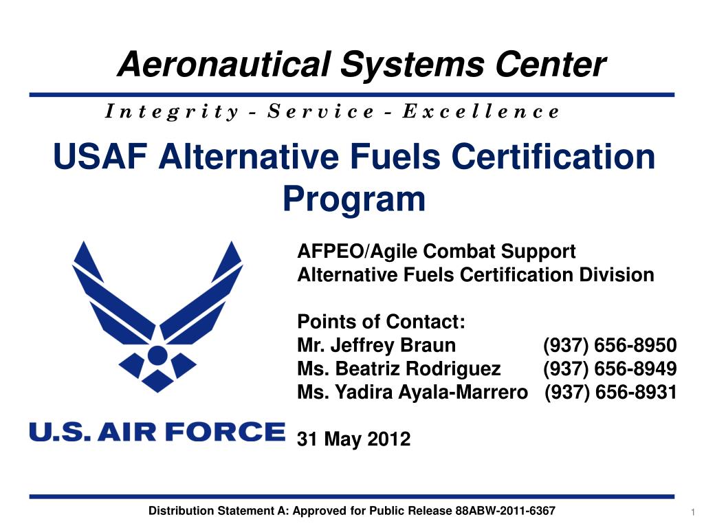 PPT - USAF Alternative Fuels Certification Program PowerPoint ...