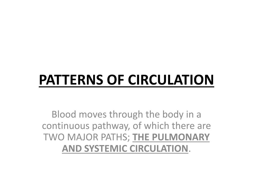 PPT - PATTERNS OF CIRCULATION PowerPoint Presentation, free download ...