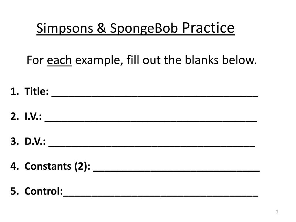 PPT - Simpsons & SpongeBob Practice PowerPoint Presentation, free ...