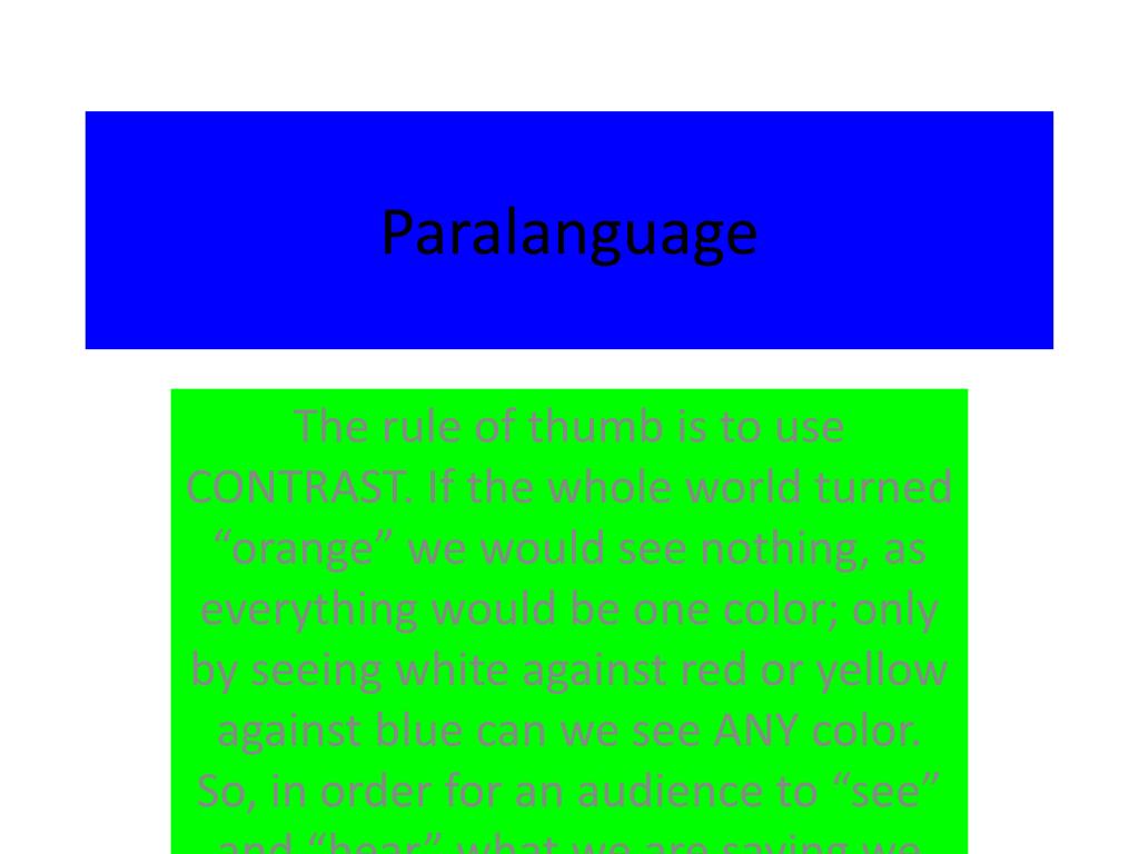 PPT - Paralanguage PowerPoint Presentation, free download - ID:2679530
