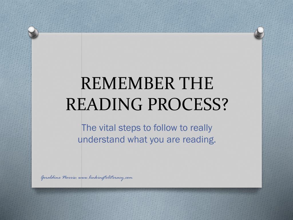 PPT - Understanding the Reading Process PowerPoint Presentation, free ...