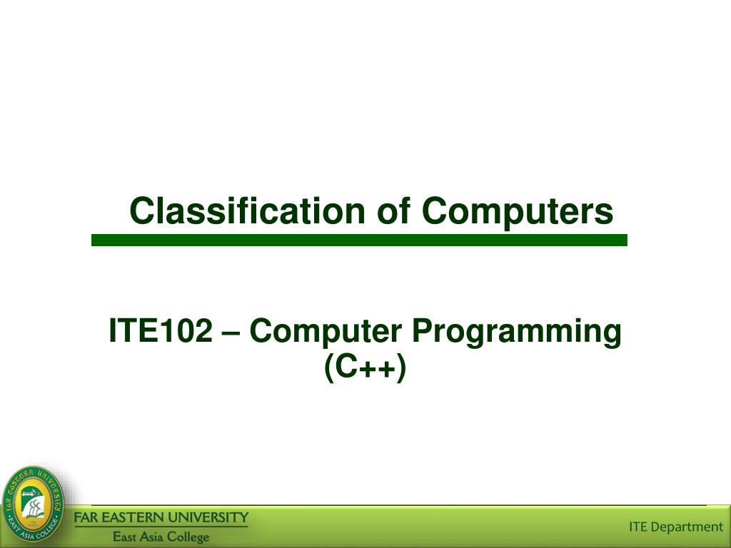 PPT - Classification of Computers PowerPoint Presentation, free ...