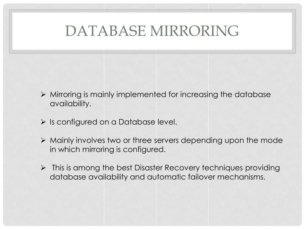 PPT - Database Mirroring PowerPoint Presentation, free download - ID:2681293
