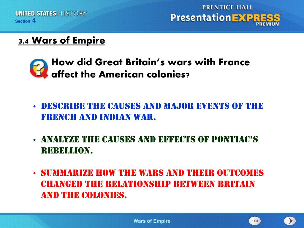 PPT - Describe the causes and major events of the French and Indian War ...
