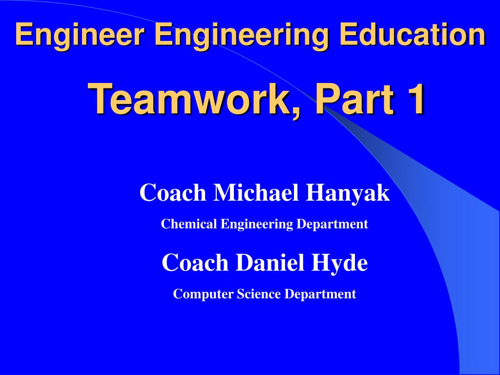 PPT - Teamwork, Part 1 PowerPoint Presentation, free download - ID:2684812
