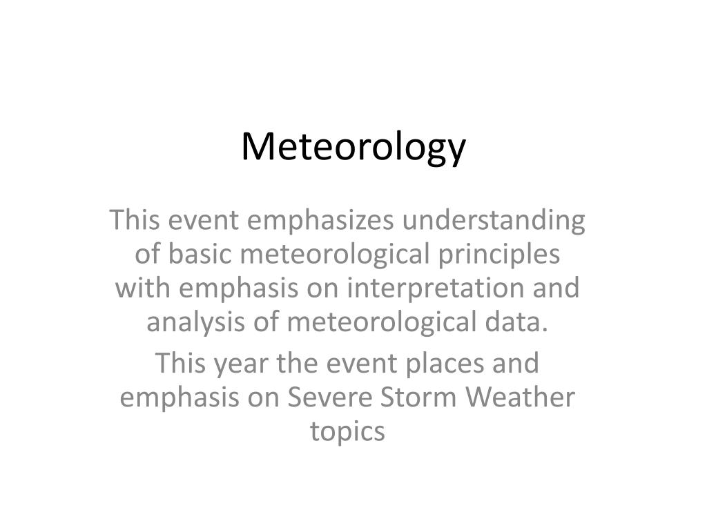 PPT - Meteorology PowerPoint Presentation, free download - ID:2686211