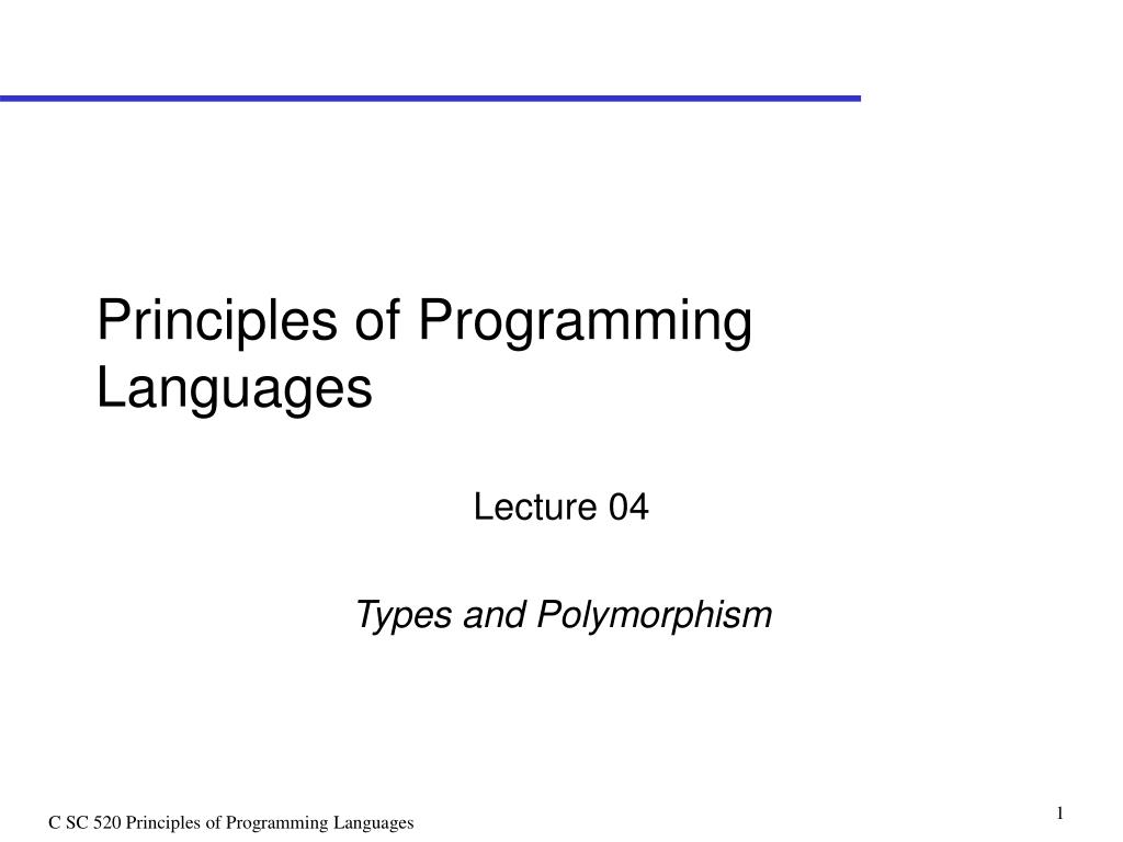 PPT - Principles of Programming Languages PowerPoint Presentation, free download - ID:2687520