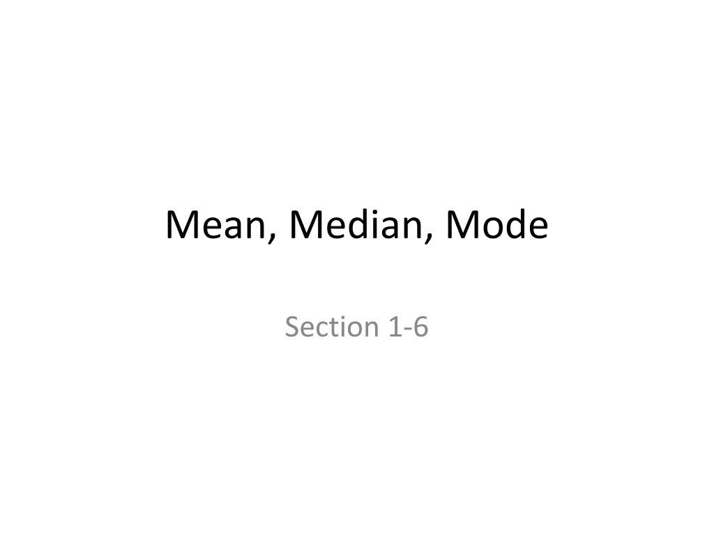 PPT - Mean, Median, Mode PowerPoint Presentation, free download - ID ...