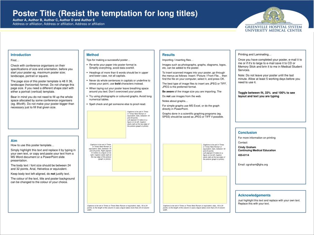 PPT - Aim How to use this poster template… PowerPoint Presentation ...