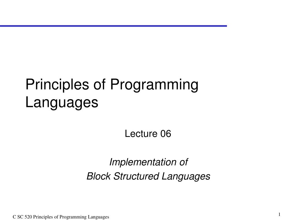 PPT - Principles of Programming Languages PowerPoint Presentation, free download - ID:2692470