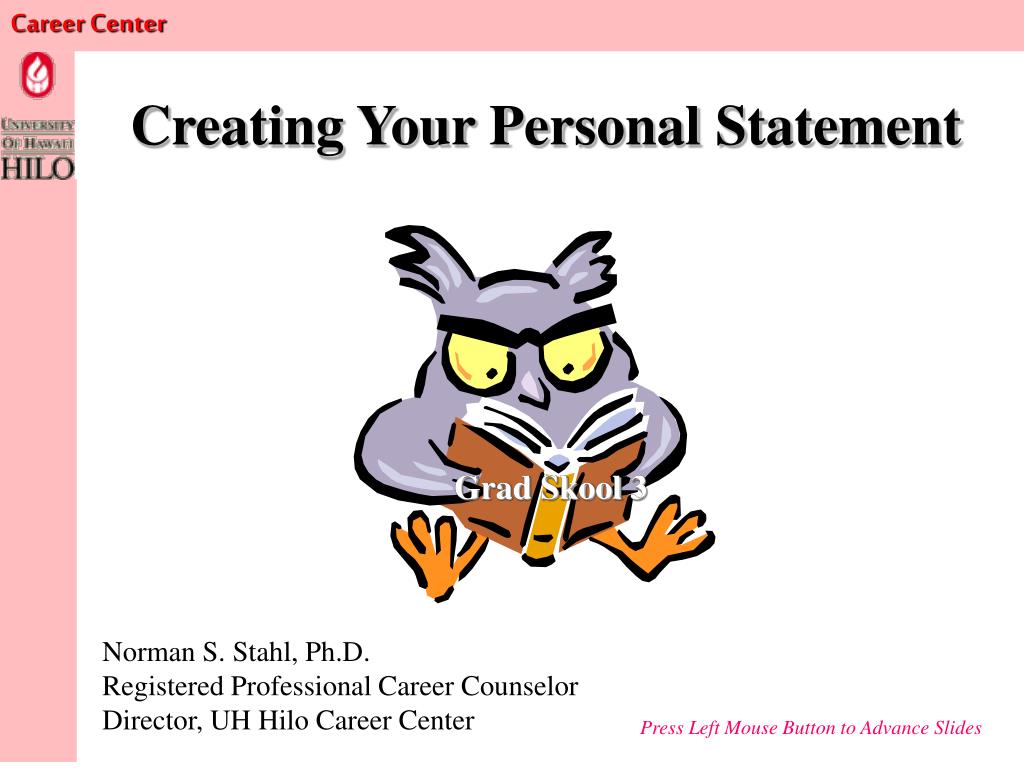 PPT - Creating Your Personal Statement PowerPoint Presentation, free ...