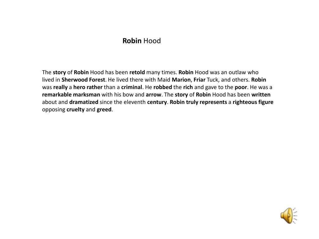 PPT - Robin Hood PowerPoint Presentation, free download - ID:2693724