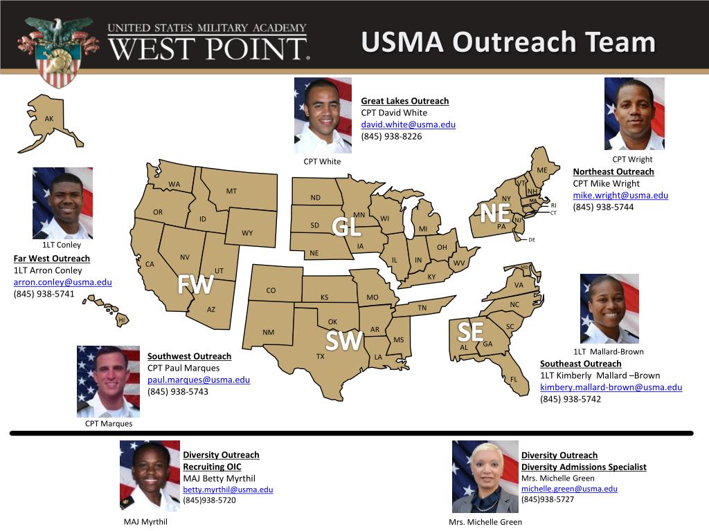 PPT - United States Military Academy Outreach Teams Contact Information ...