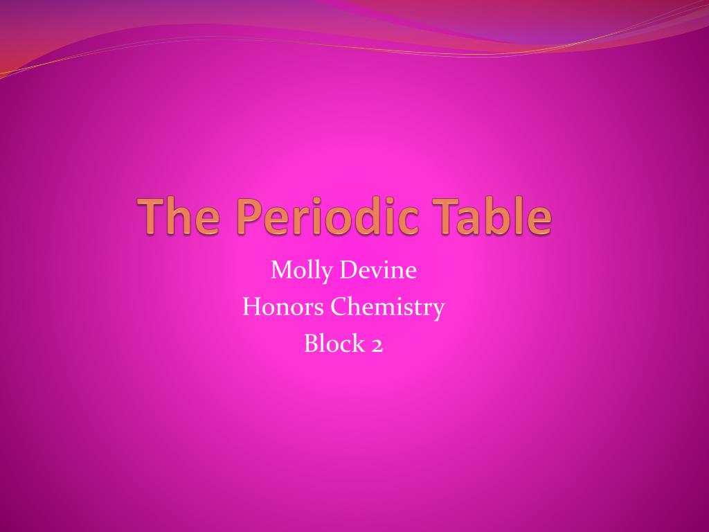 PPT - The Periodic Table PowerPoint Presentation, free download - ID ...