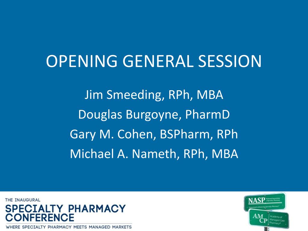 PPT - OPENING GENERAL SESSION PowerPoint Presentation, free download ...