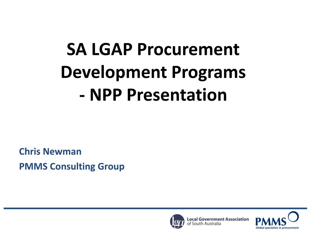 PPT - SA LGAP Procurement Development Programs - NPP Presentation ...