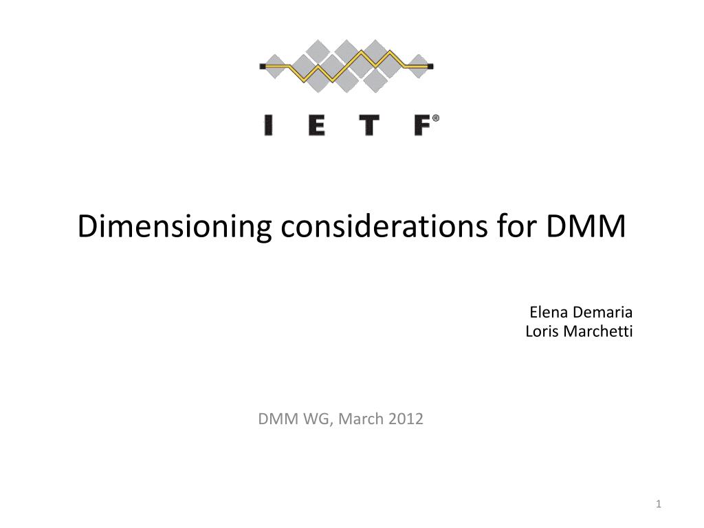 PPT - Dimensioning considerations for DMM PowerPoint Presentation, free download - ID:2699354