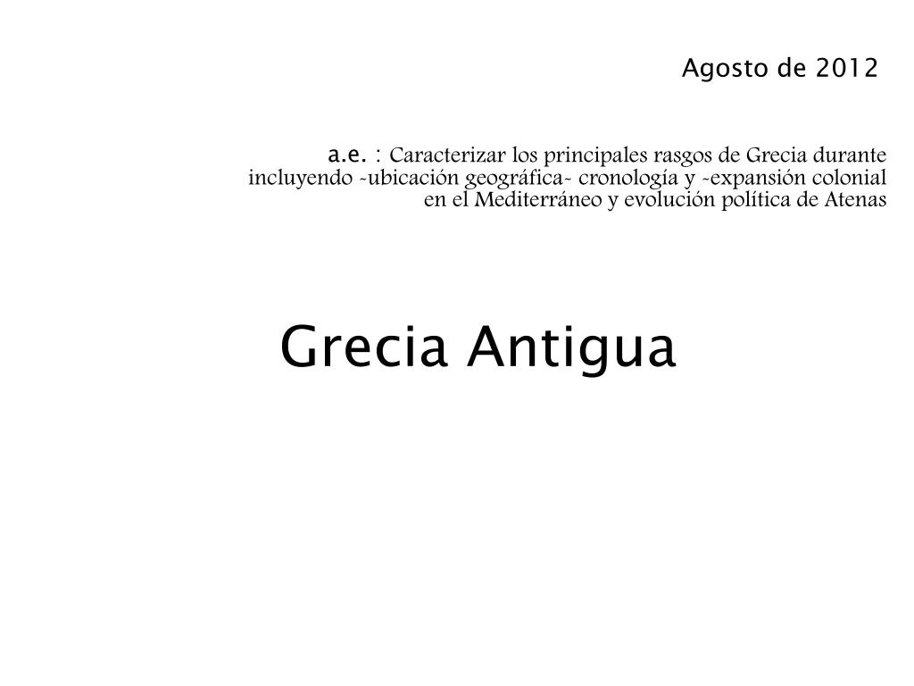 PPT - Grecia Antigua PowerPoint Presentation, free download - ID:2701319