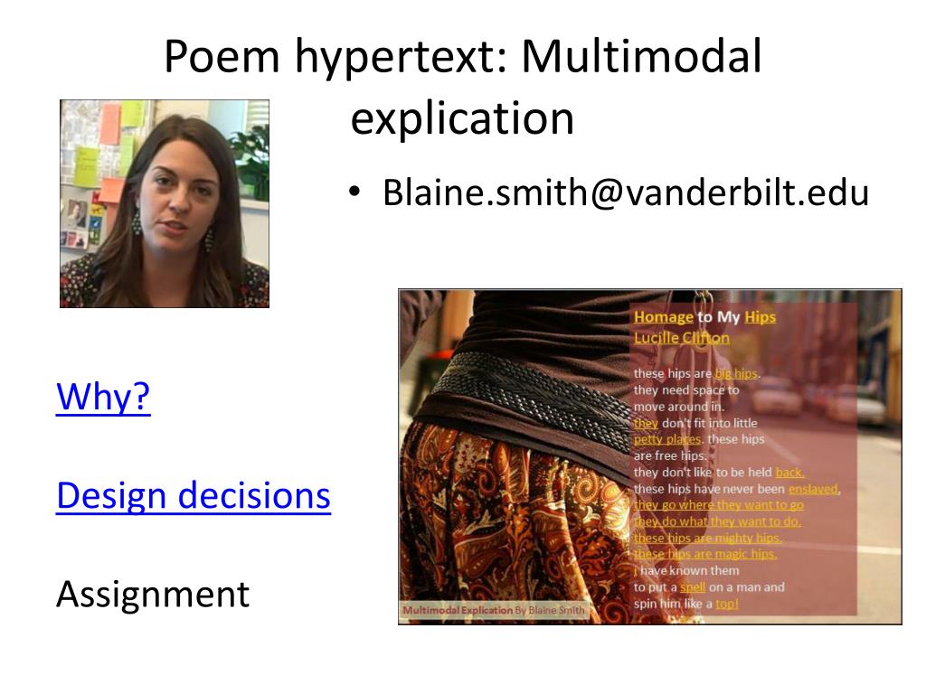 PPT - Poem h ypertext: Multimodal explication PowerPoint Presentation ...